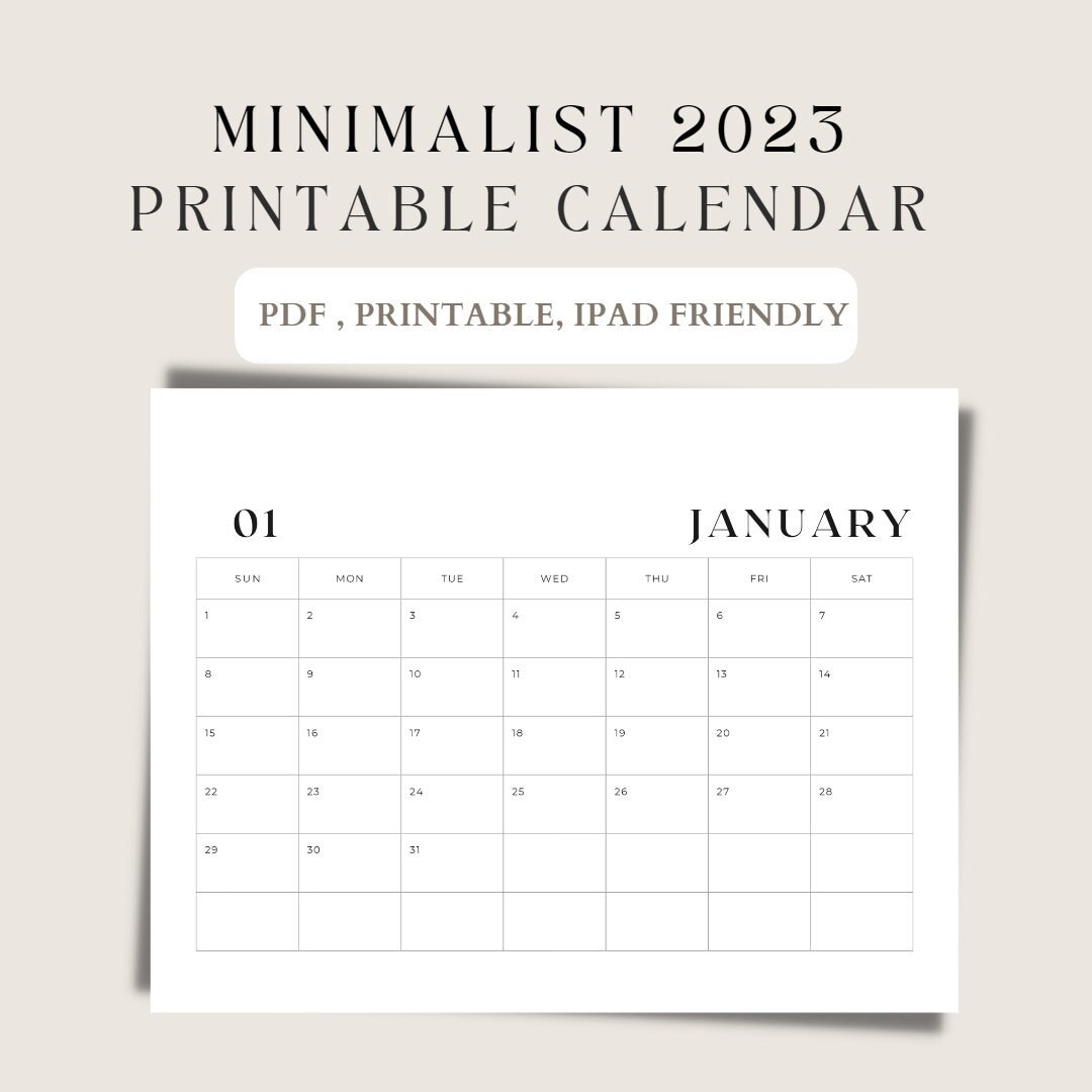 Calendar Printable Template,2023 Calendar, Editable 2023 Calendar ...