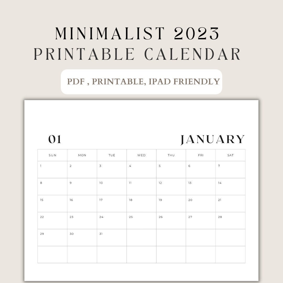 Calendar Printable Template,2023 Calendar, Editable 2023 Calendar ...
