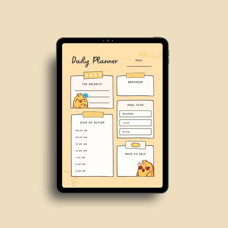 Cute Daily Planner, Cute Printable Planner, Yearly Printable Planner ...