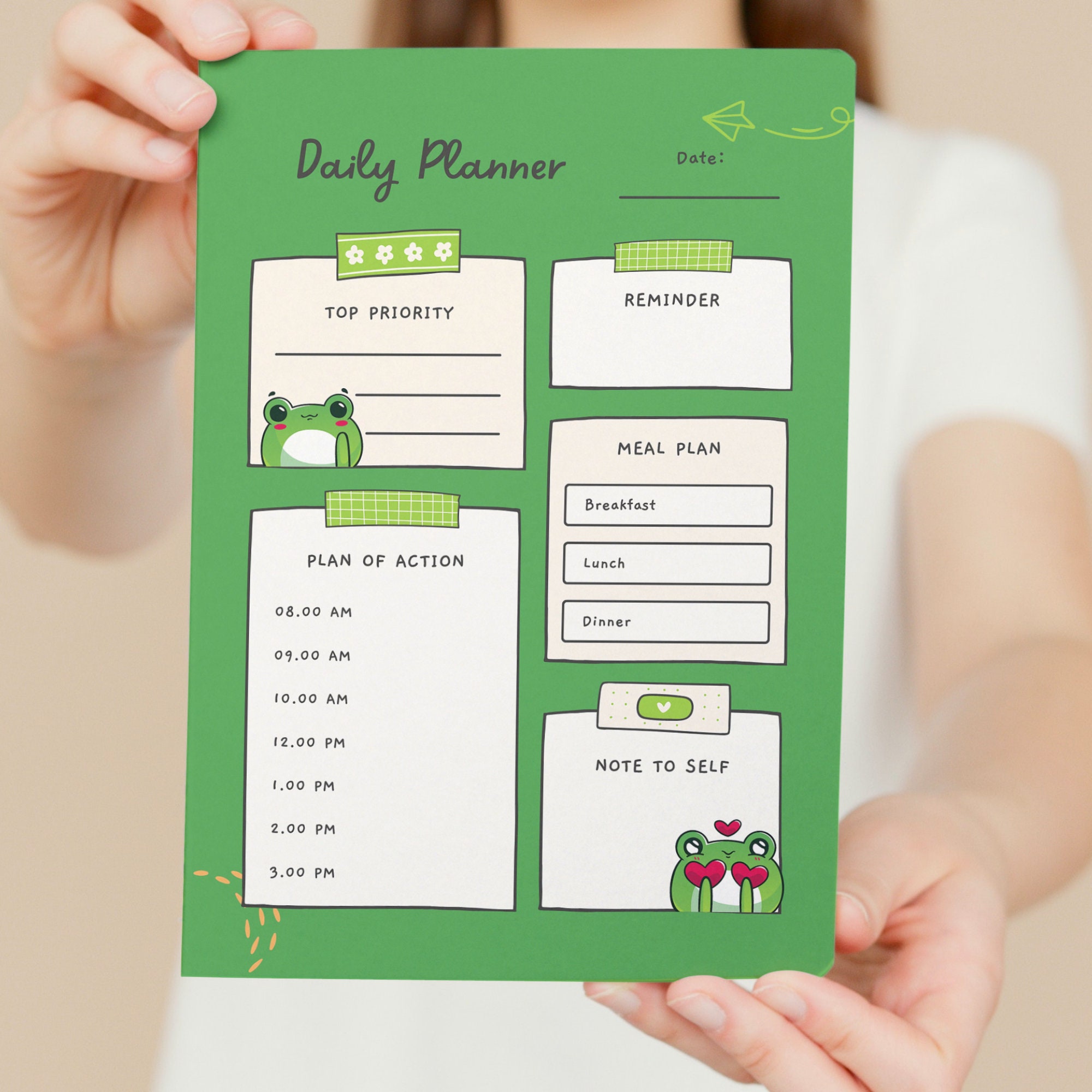 Cute Daily Planner, Cute Printable Planner, Yearly Printable Planner ...