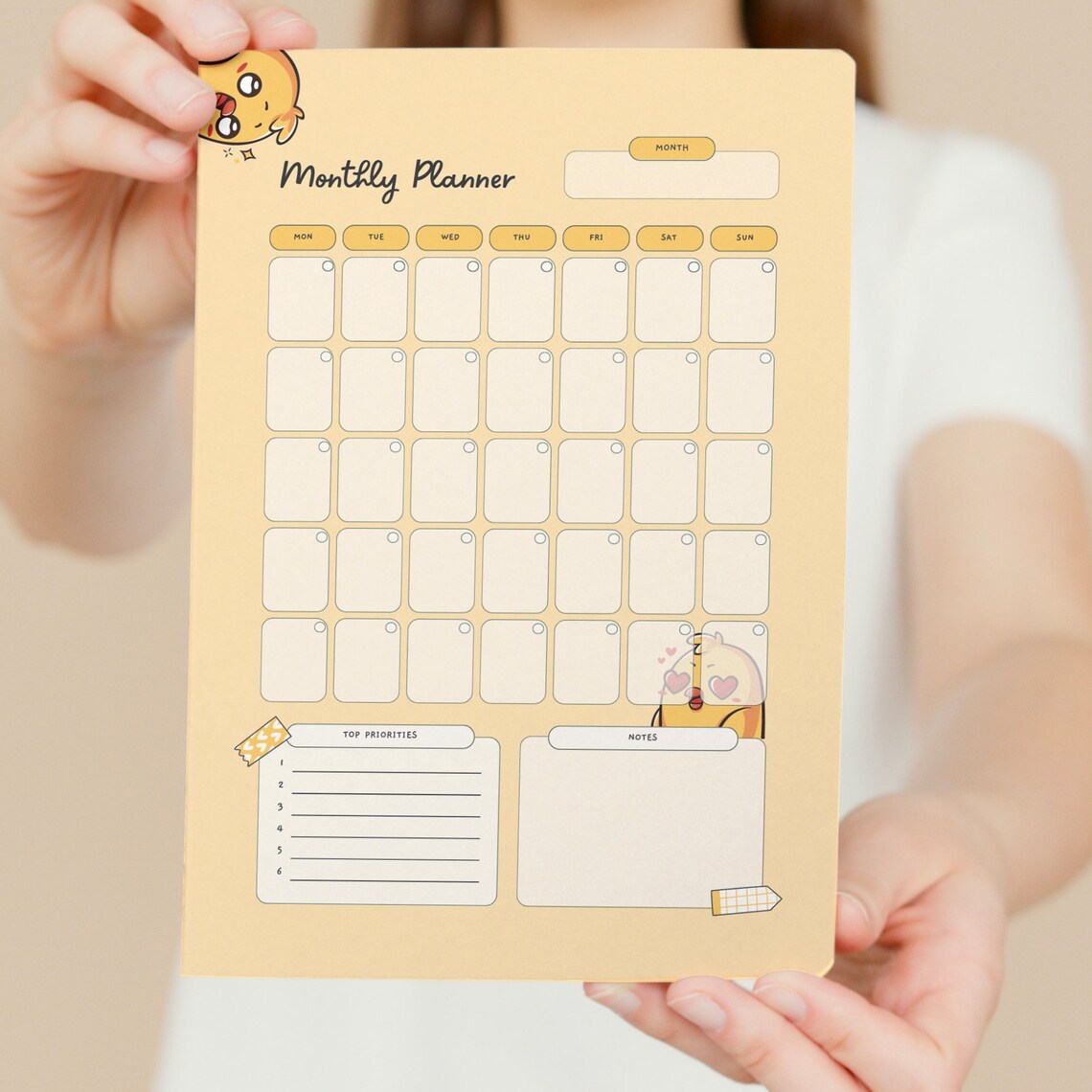 Cute Daily Planner, Cute Printable Planner, Yearly Printable Planner ...