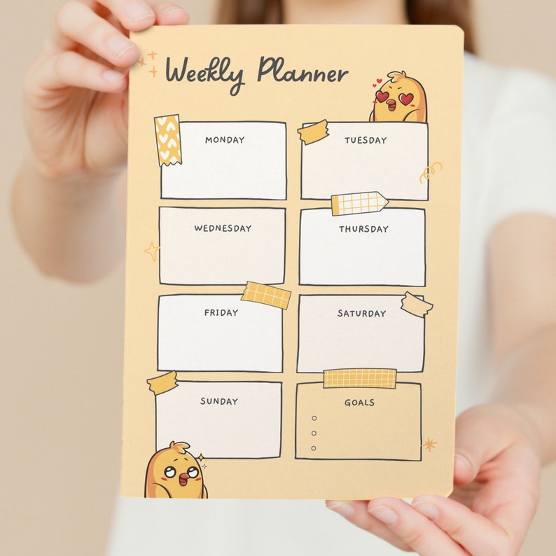 Cute Daily Planner, Cute Printable Planner, Yearly Printable Planner ...
