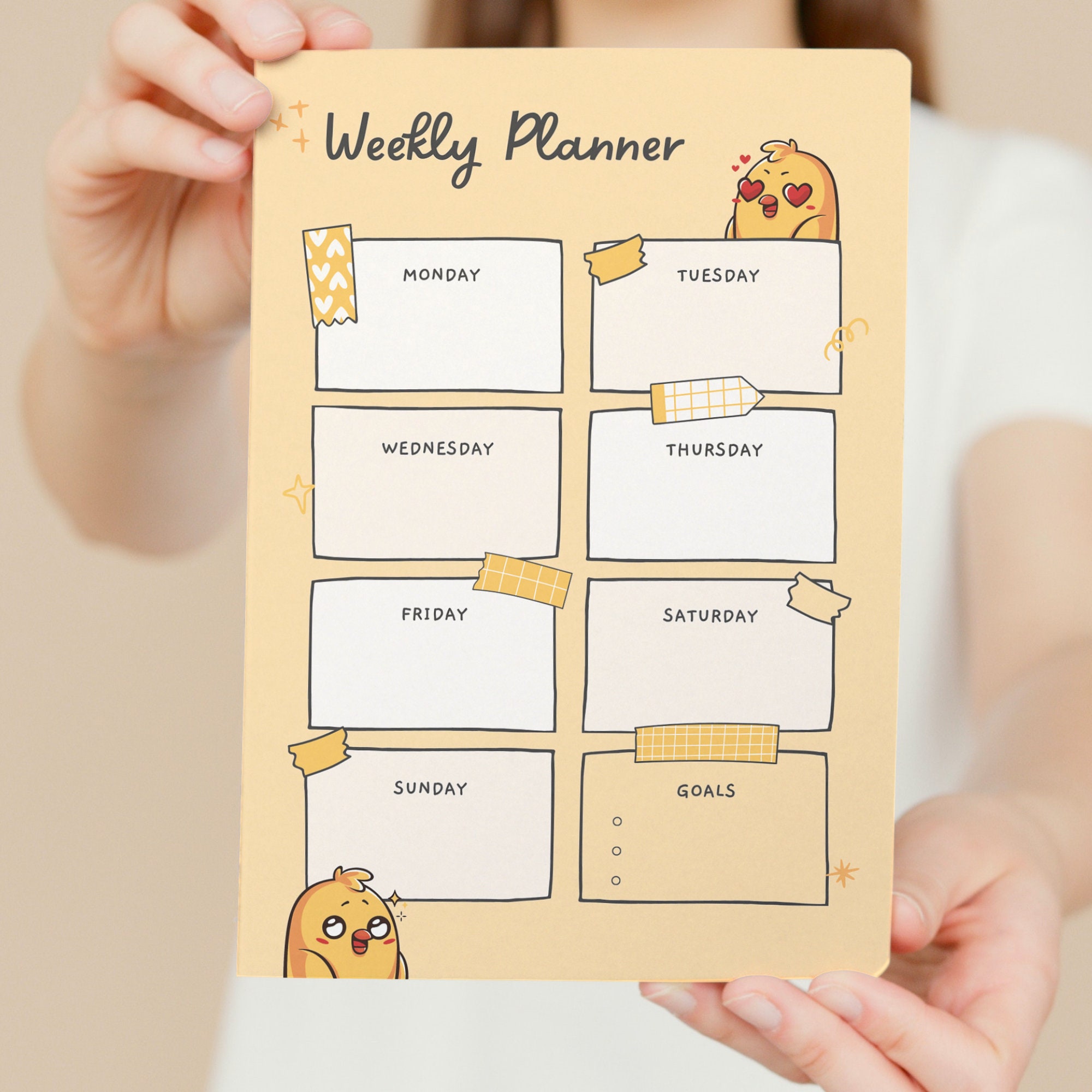 Cute Daily Planner, Cute Printable Planner, Yearly Printable Planner ...