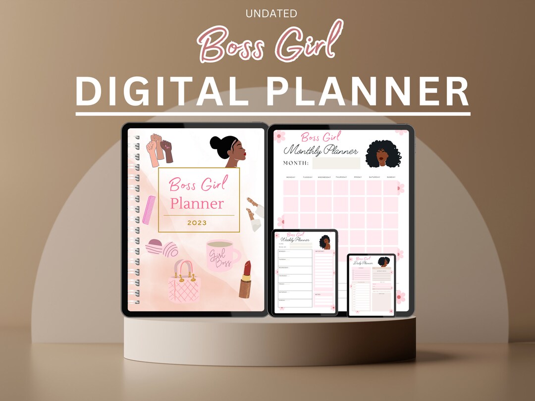 2023 Digital Planner, Boss Girl Planner, Printable Planner, Undated ...
