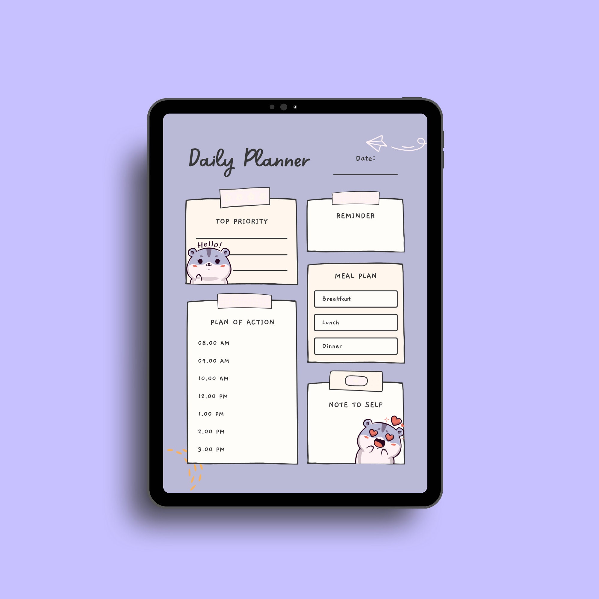 Cute Daily Planner Cute Printable Planner Yearly Printable Planner