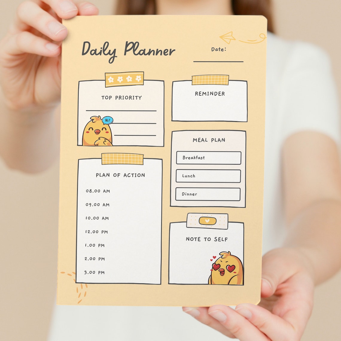Cute Daily Planner, Cute Printable Planner, Yearly Printable Planner ...