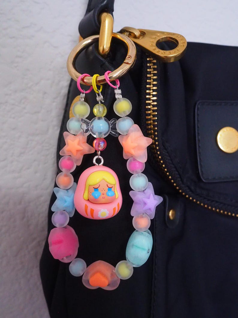 Pop Bean Charm Keychain - Etsy