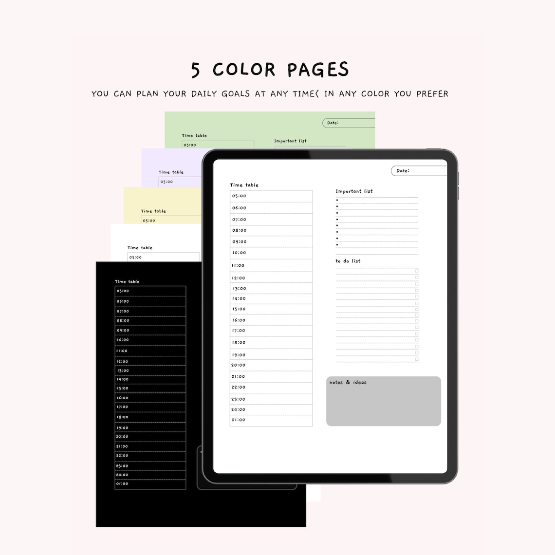 Digital Notes, Digital Notes, Digital to Do List Goodnotes Template ...