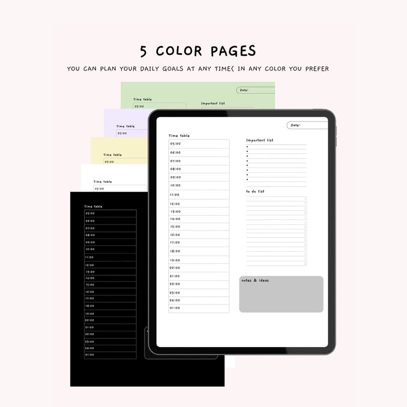 Digital Notes, Digital Notes, Digital to Do List Goodnotes Template ...