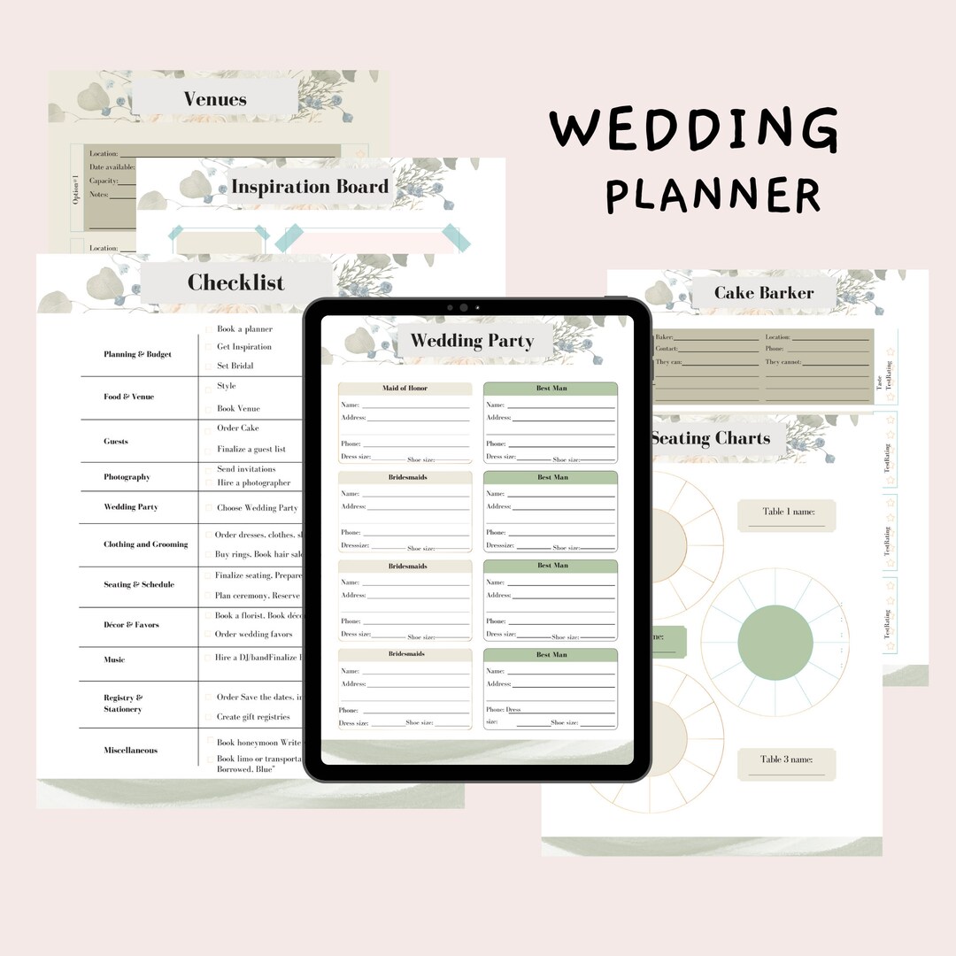 Wedding Planner Printable | Printable Wedding Planner Pages | Wedding ...