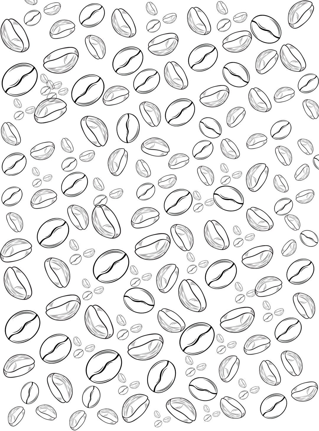 Coffee Bean Coloring Sheet - Etsy