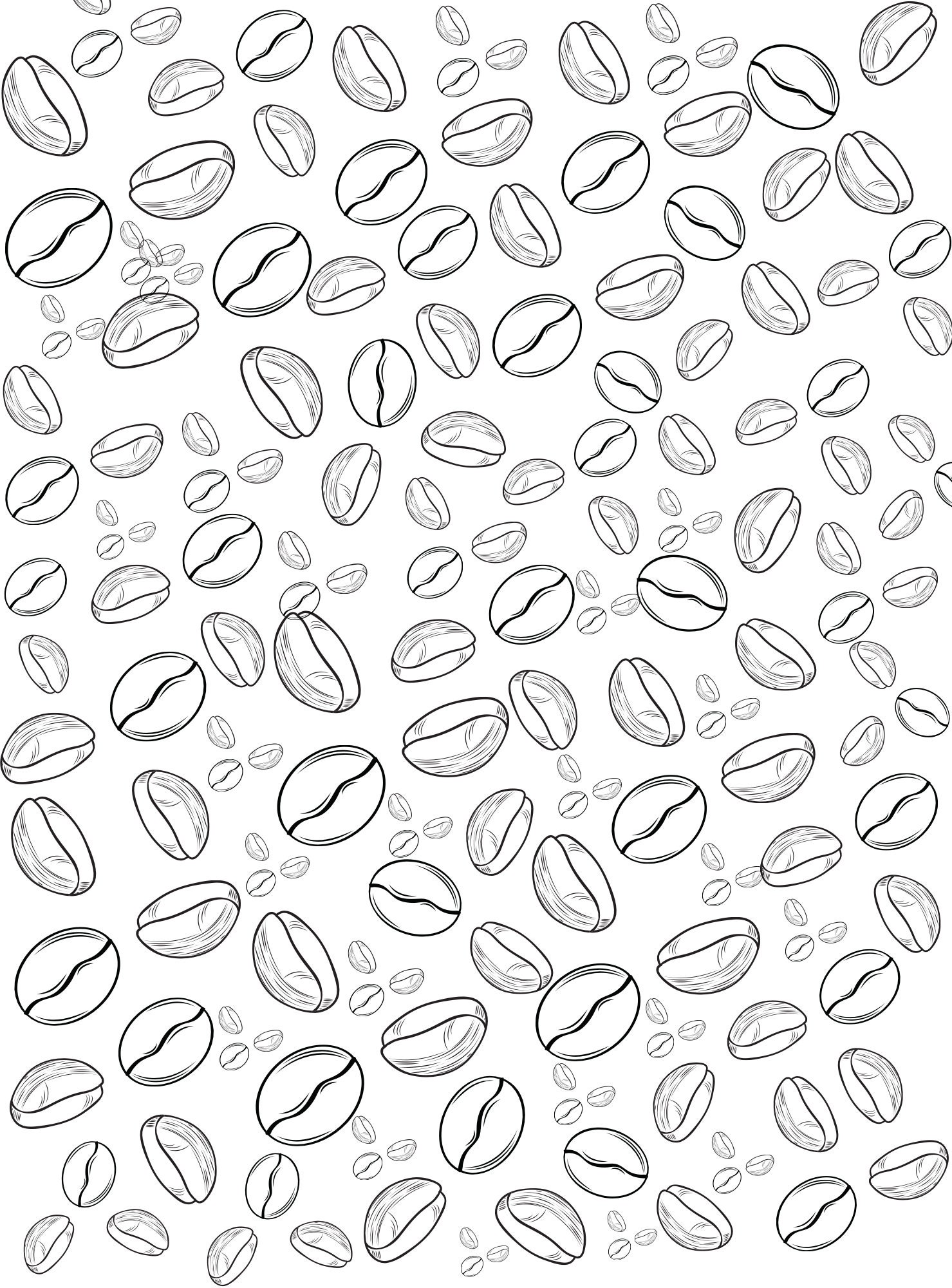 Coffee Bean Coloring Sheet - Etsy