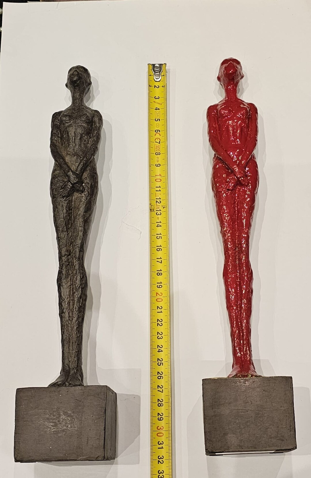 RESIN STATUE 32 Cm Standing Woman Bronzed and Lacquered Splendid ...