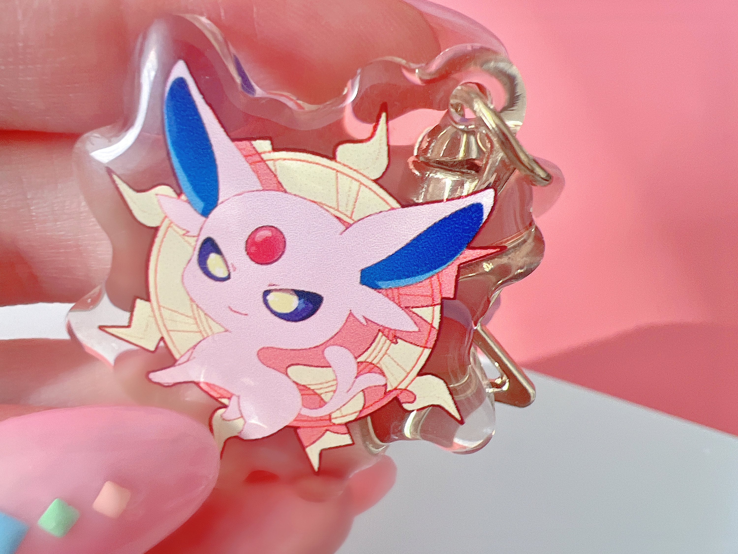Eeveelution Charm Sylveon Umbreon Keychain Phone Stand Magnet Pin Bag ...