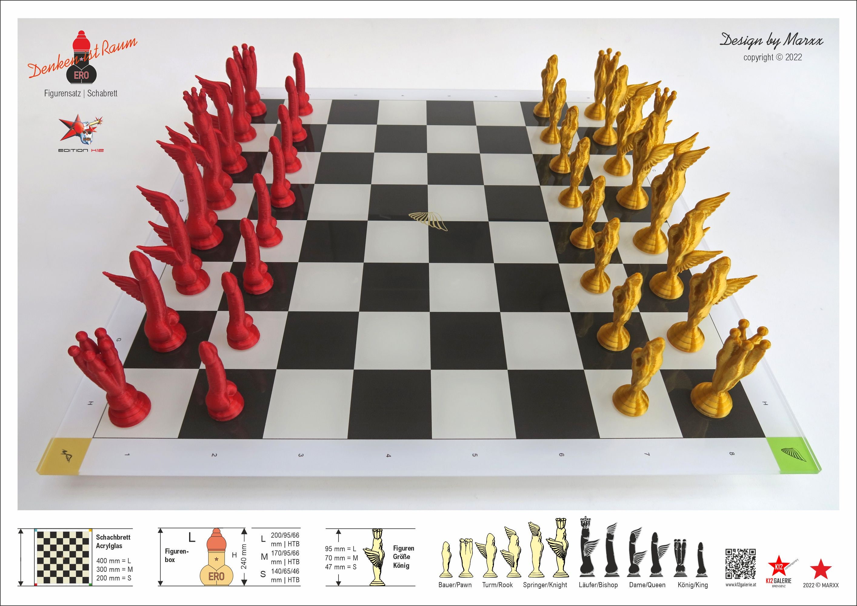 Erotic Chess Set Ero Chess First Gender Chess Game 32 Chess Pieces