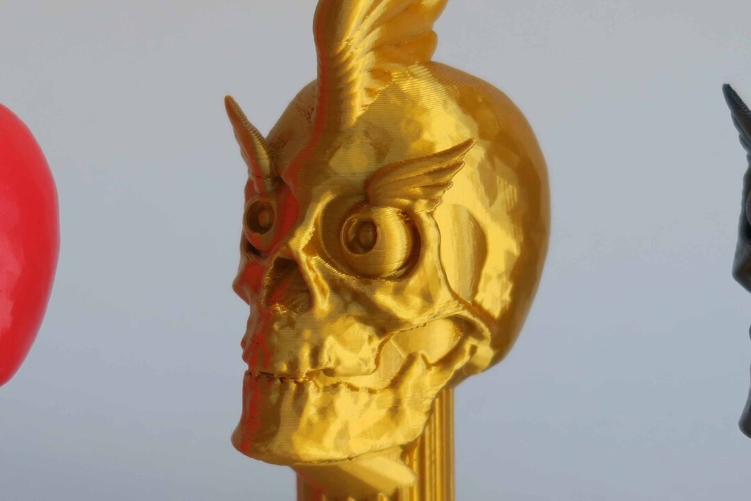 Skull Skull With Wings Sculpture 3D Print - Etsy