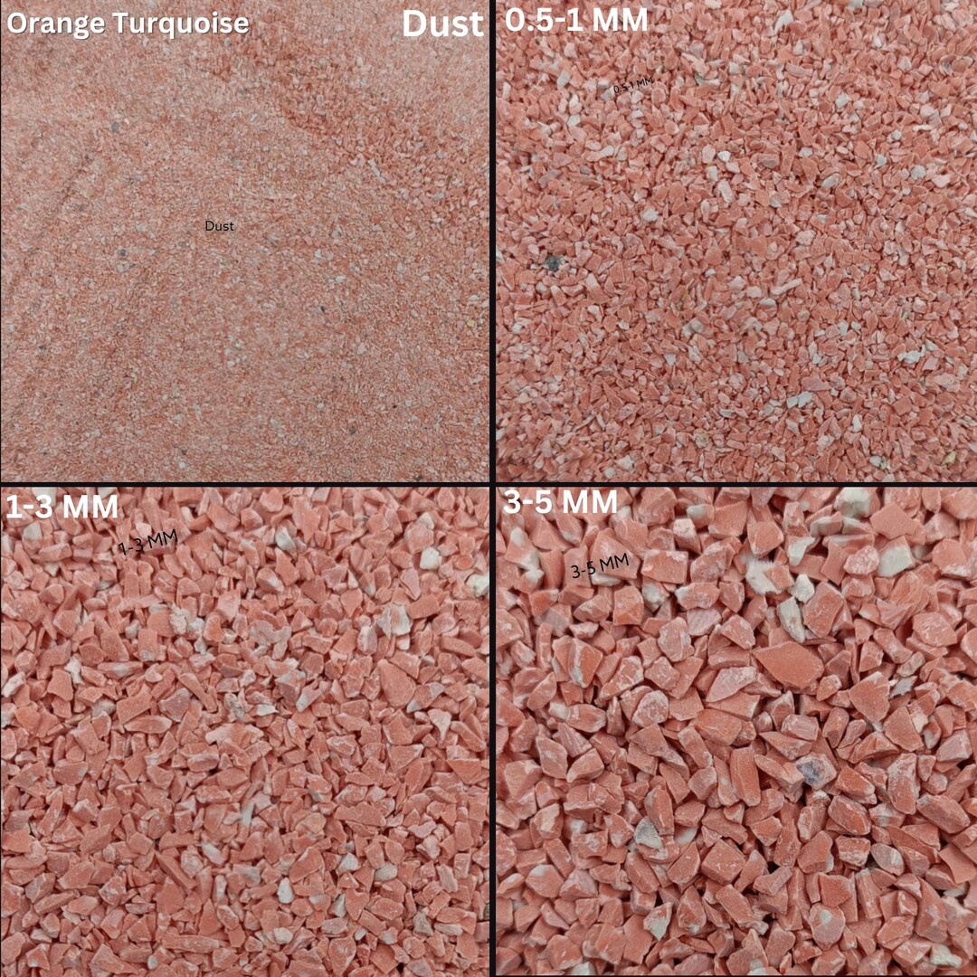 Crushed Orange Turquoise Coarse Stone Powder All Size Natural Turquoise ...