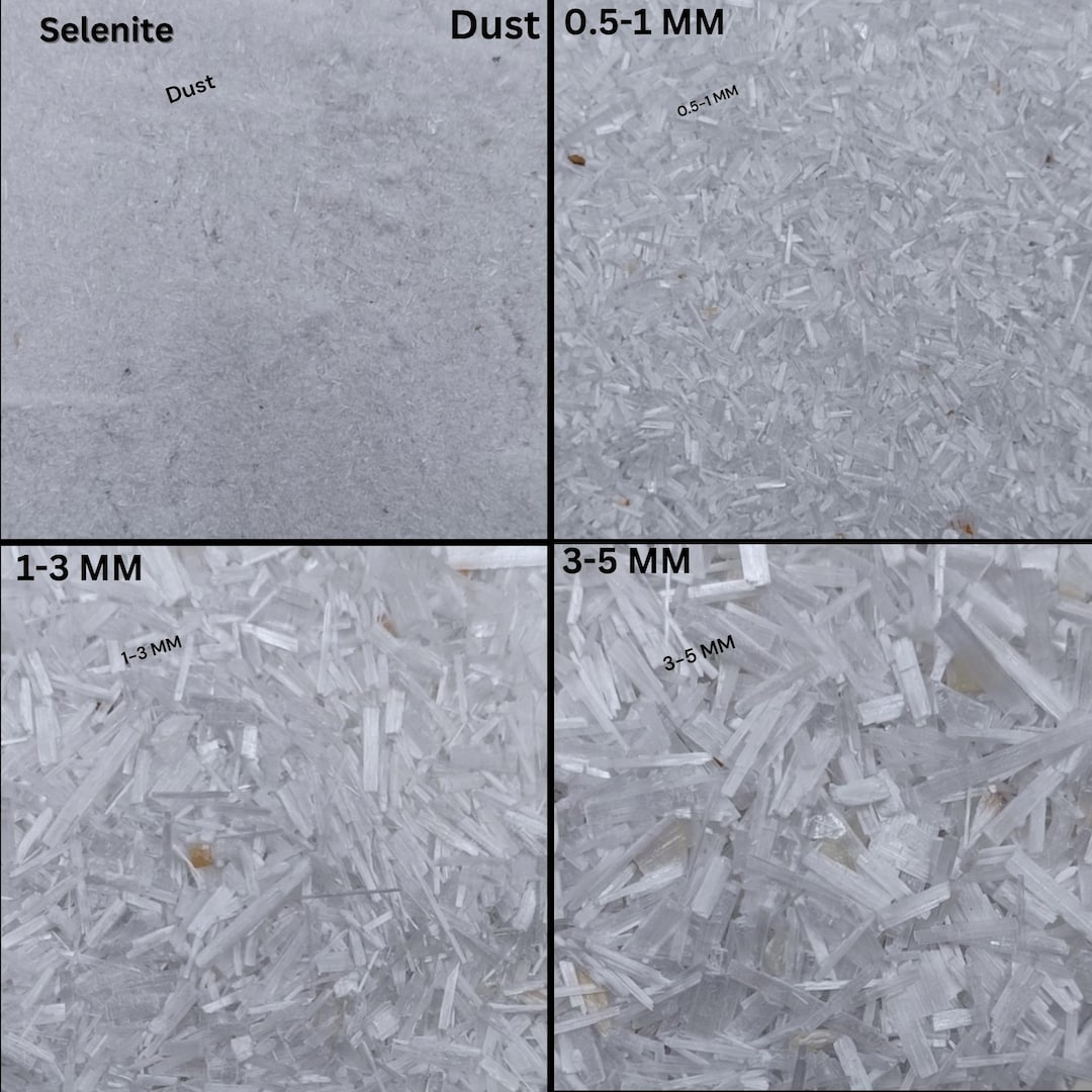 Natural Selenite Crushed Gemstone Powder All Size Selenite Coarse Stone ...