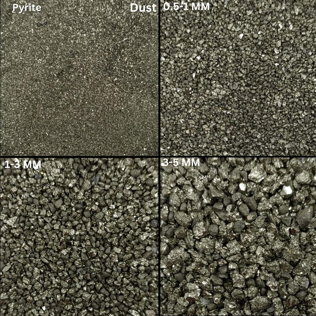 Crushed Pyrite Gemstone Powder All Size Pyrite Coarse Stone Healing ...