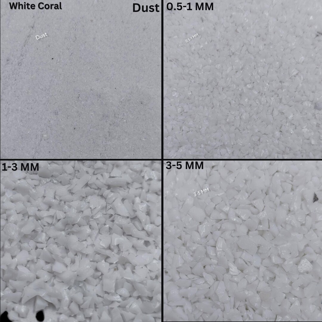 White Coral Crushed Gemstone Powder All Size White Coral Coarse Stone ...