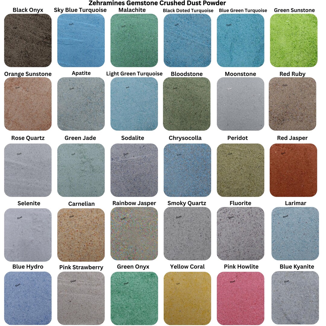 Crushed Gemstone Dust Fine Powder All Stone Crushed Raw Stone Sand ...