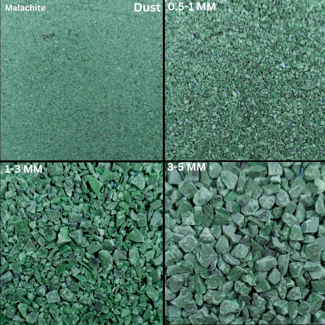 Malachite Crushed Gemstone Powder All Size Malachite Coarse Stone ...
