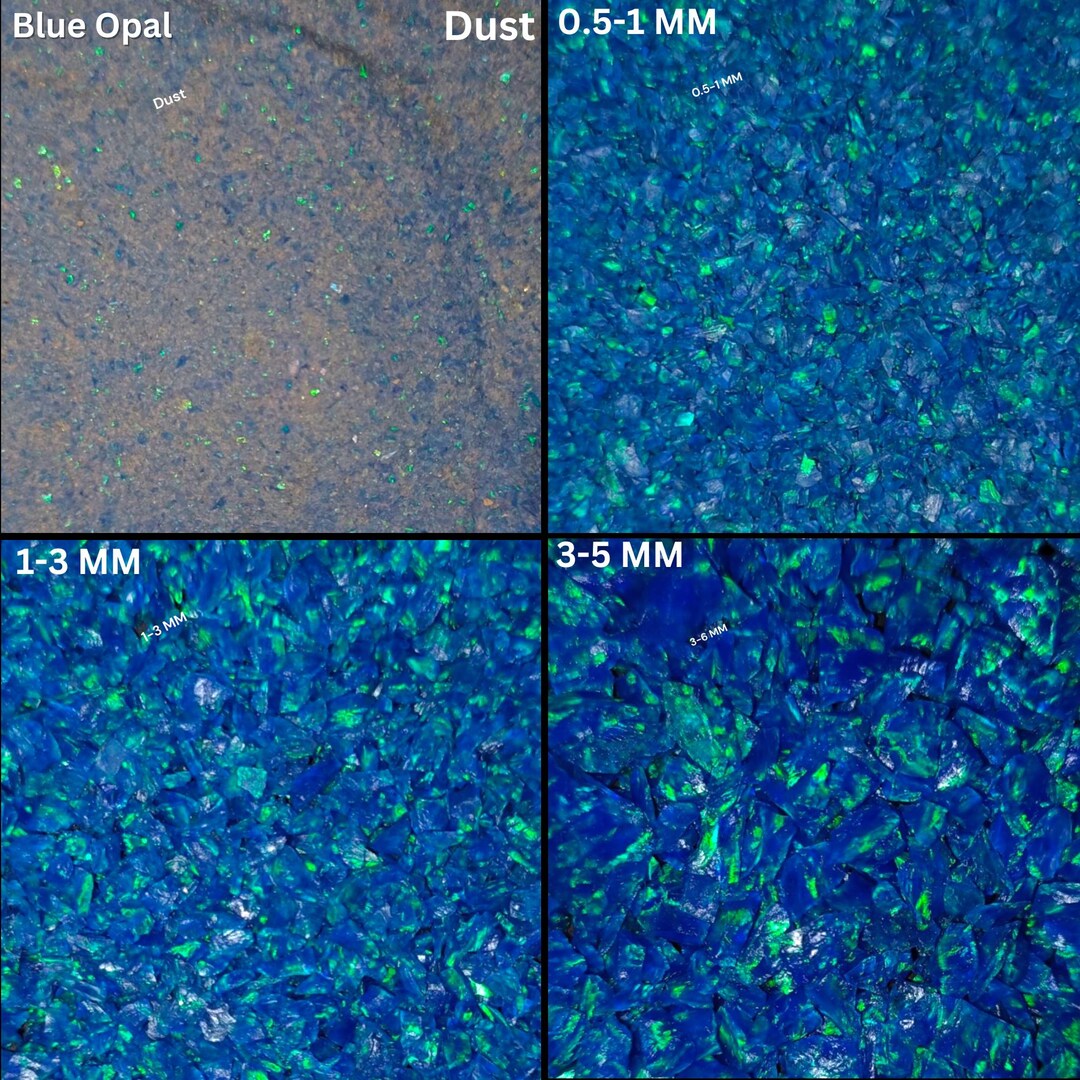 AAA Grade Crushed Blue Opal Coarse Gemstone Dust Powder Opal Premium ...