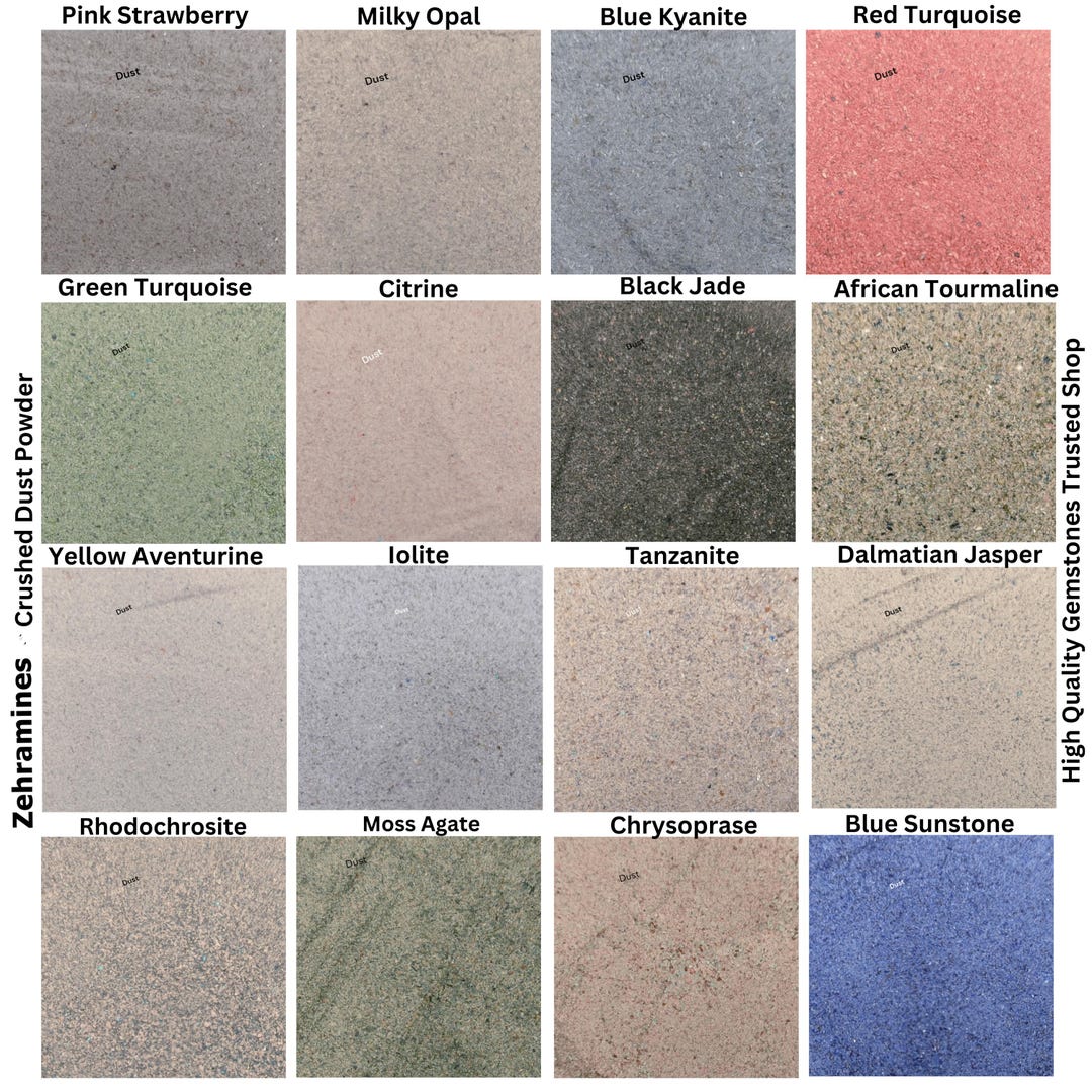 Gemstone Crushed Dust Powder for Premium Inlay Work 75+ Crushed Fine ...