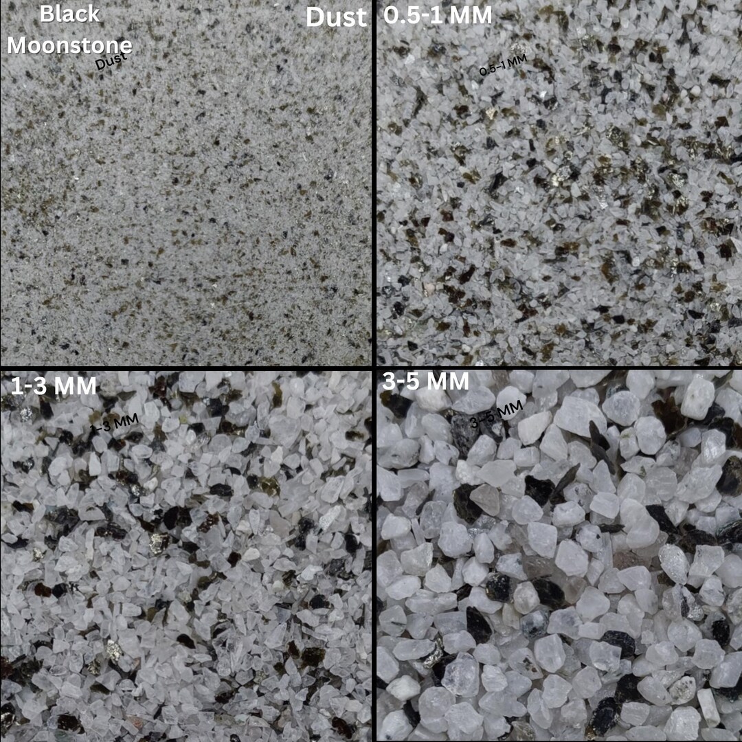 Black Moonstone Crushed Gemstone Powder All Size Moonstone Coarse Stone ...