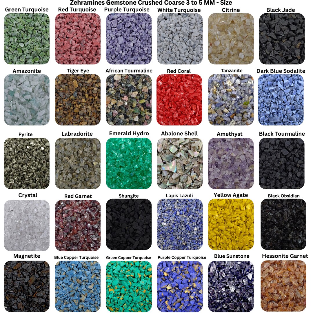 Crushed Coarse Gemstone Powder All Stone Crushed Raw Stone 3-5 MM ...