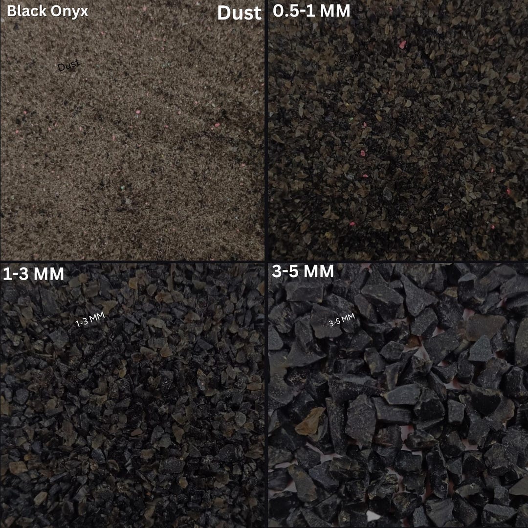 Crushed Black Onyx Coarse Stone Powder All Size Natural Black Onyx ...