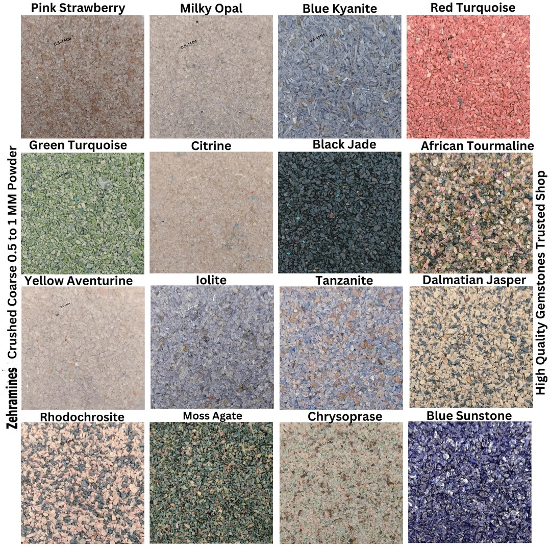 Gemstone Crushed Coarse Powder for Premium Inlay Work 75+ Crushed 0.5-1 ...