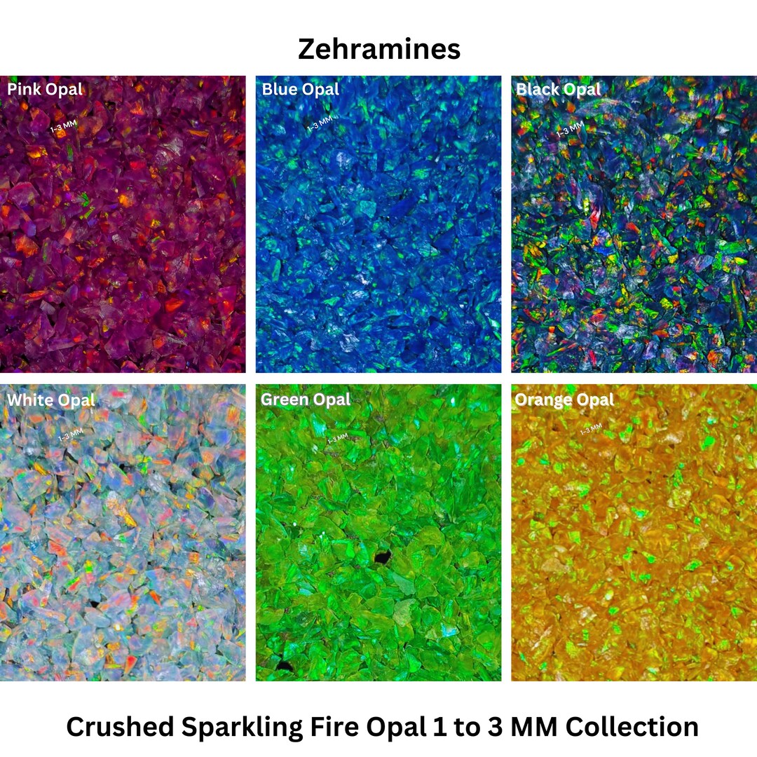 AAA Grade Crushed Ethiopian Opal Coarse Gemstone Powder 1-3 MM Opal ...