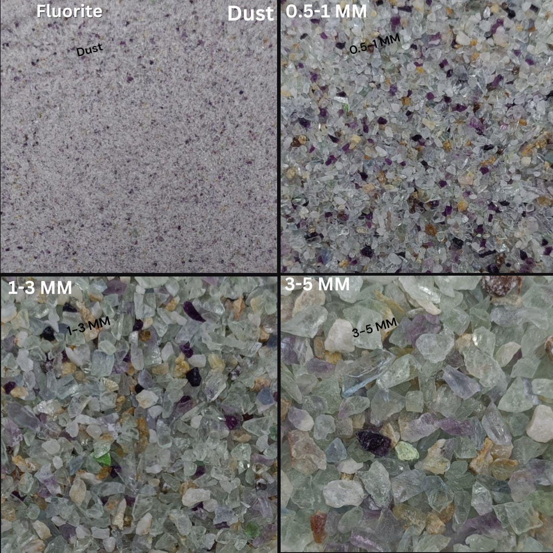 Crushed Fluorite Coarse Gemstone Powder All Size Fluorite Coarse Stone ...