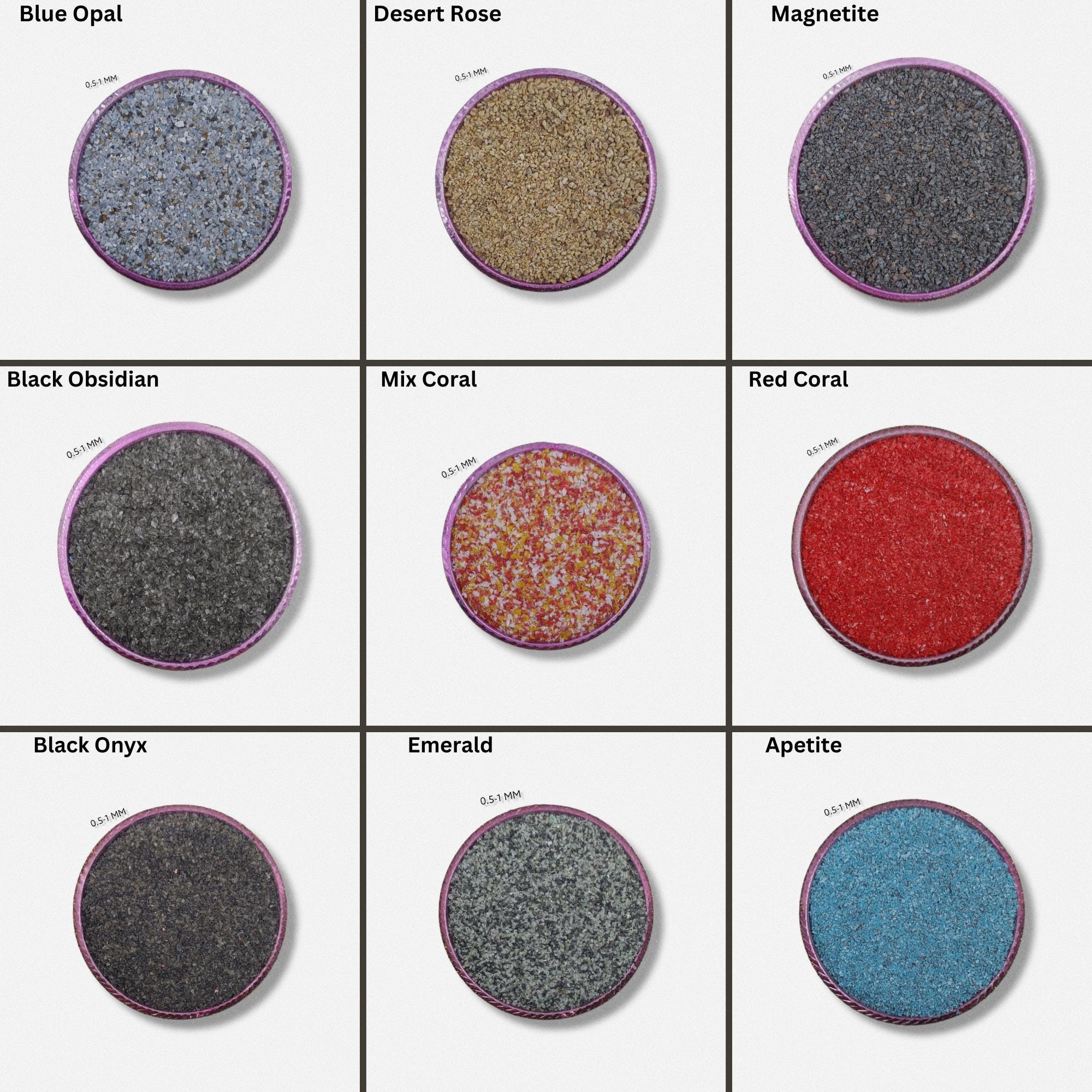 Gemstone Crushed Coarse Powder for Premium Inlay Work 75+ Crushed 0.5-1 ...