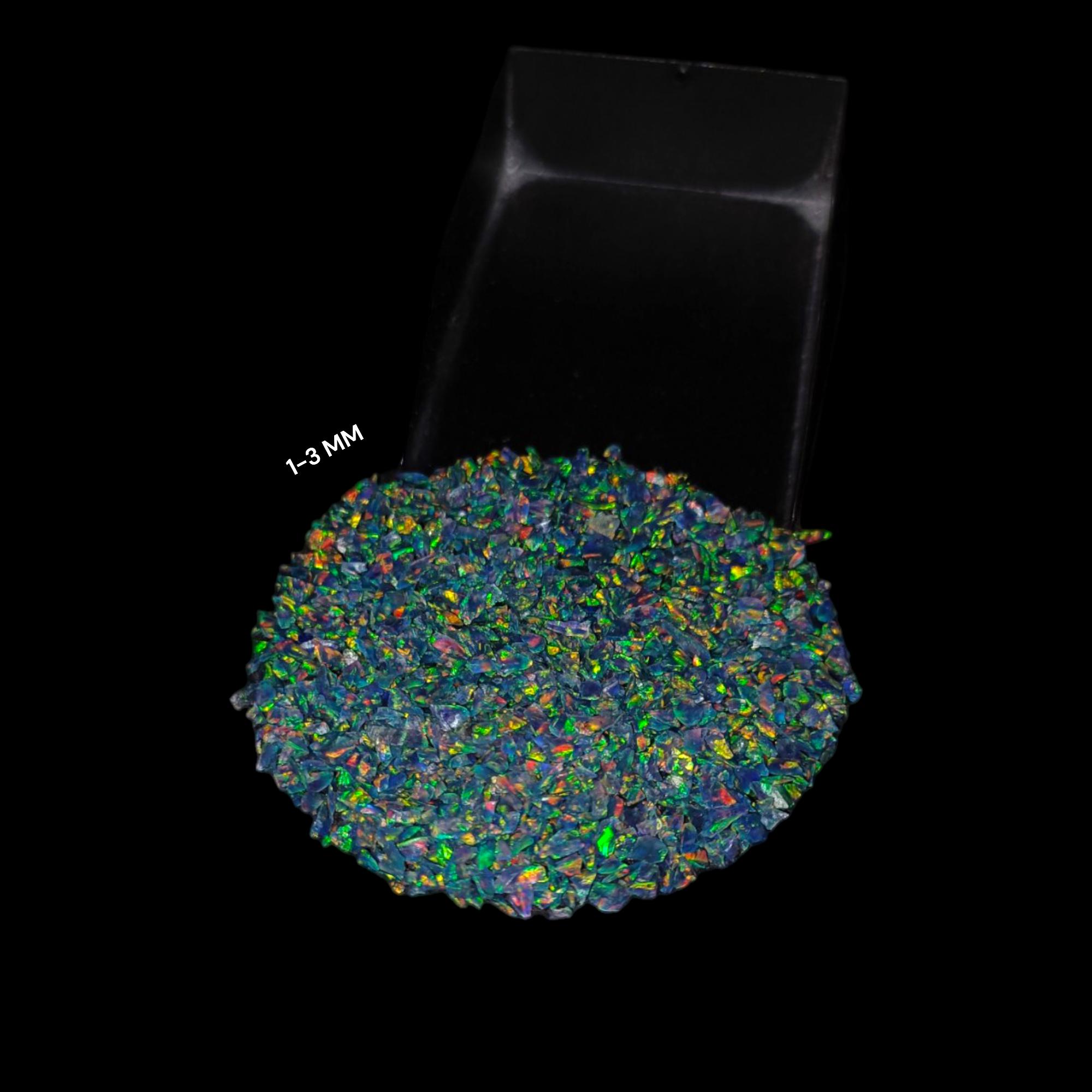 AAA Grade Crushed Black Opal Coarse Gemstone Dust Powder Opal Premium ...