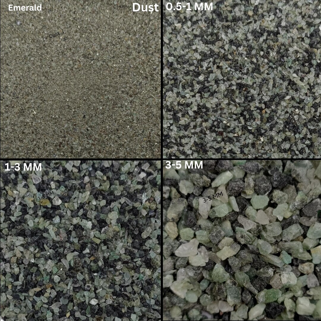 Emerald Crushed Gemstone Powder All Size Emerald Coarse Stone Healing ...