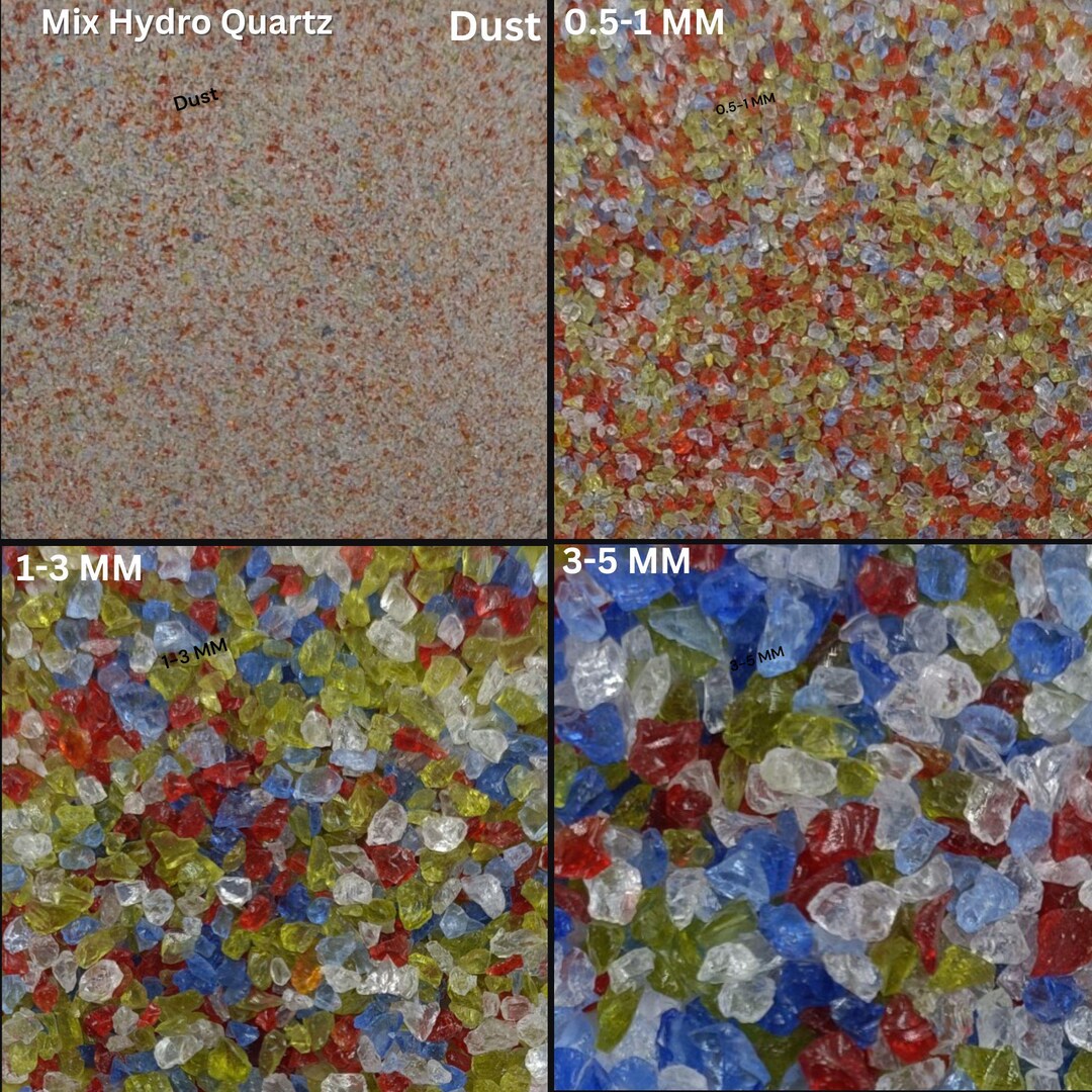 Crushed Mix Hydro Quartz Gemstone Powder All Size Mix Hydro Quartz ...