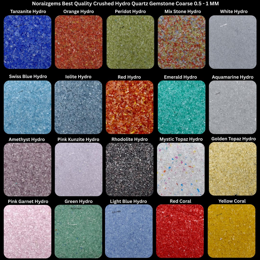 Crushed Gemstone Powder All Hydro Quartz Coarse 0.5-1 MM Crushed Raw ...