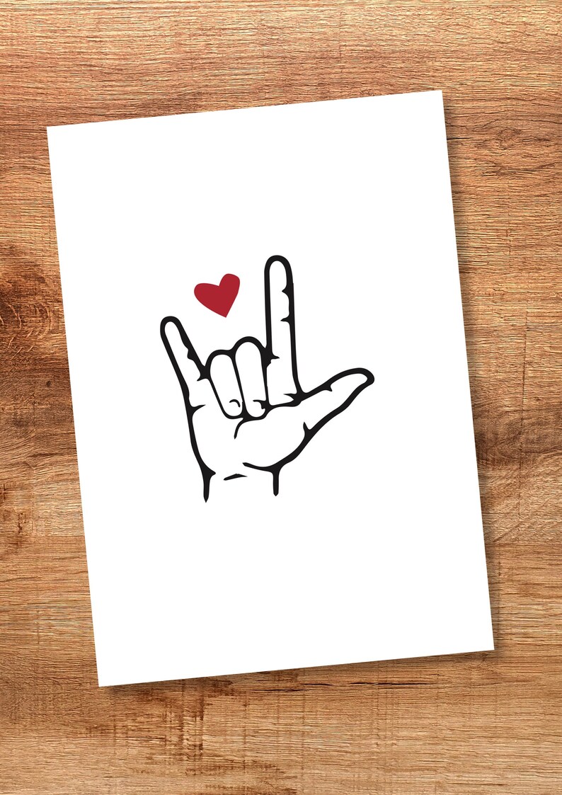 I Love You | Heart | Sign Language | Digital Print | Nairobi Postcard ...
