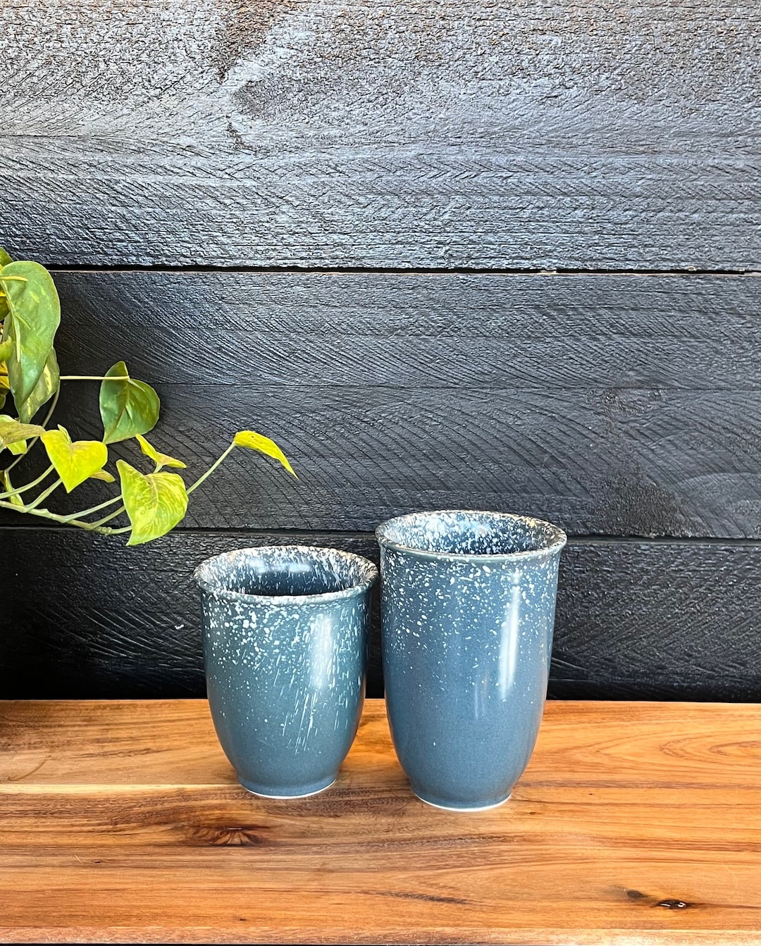 8oz 12oz Ceramic Coffee Mug With Lid Blue Keep Cup Reactive Glaze ...