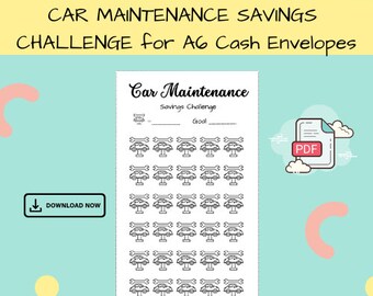 Car Maintenance Savings Challenge - Etsy