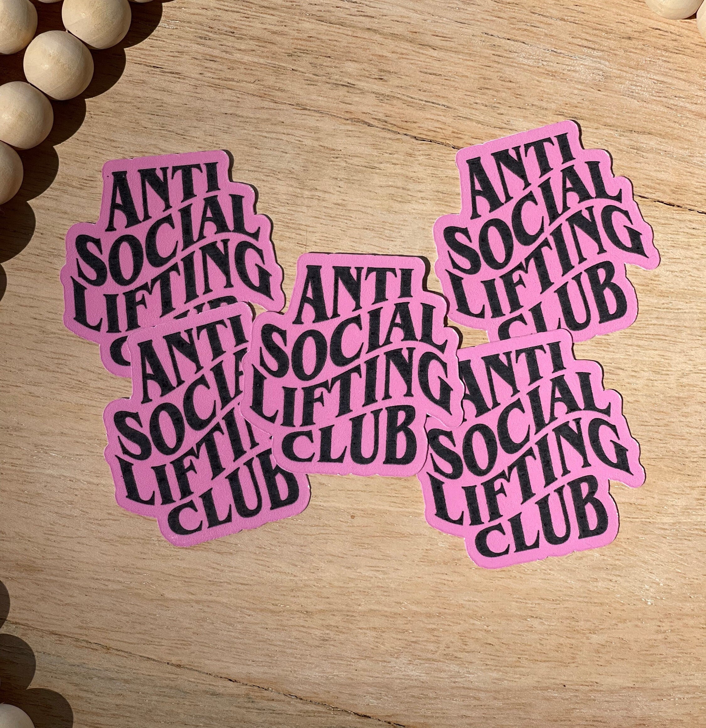 Antisocial Lifting Club Sticker, 2x2 Inches, Gym Sticker, Powerlifter ...
