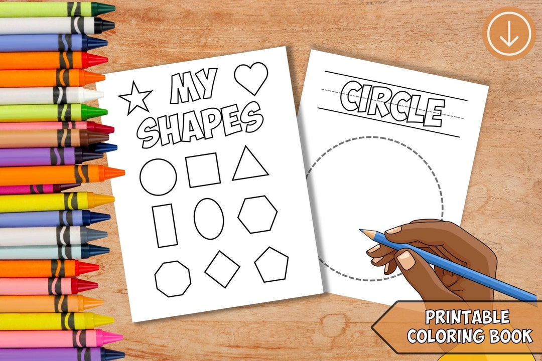 Preschool Traceable Shapes Learning Coloring Book Toddler Page Fun ...