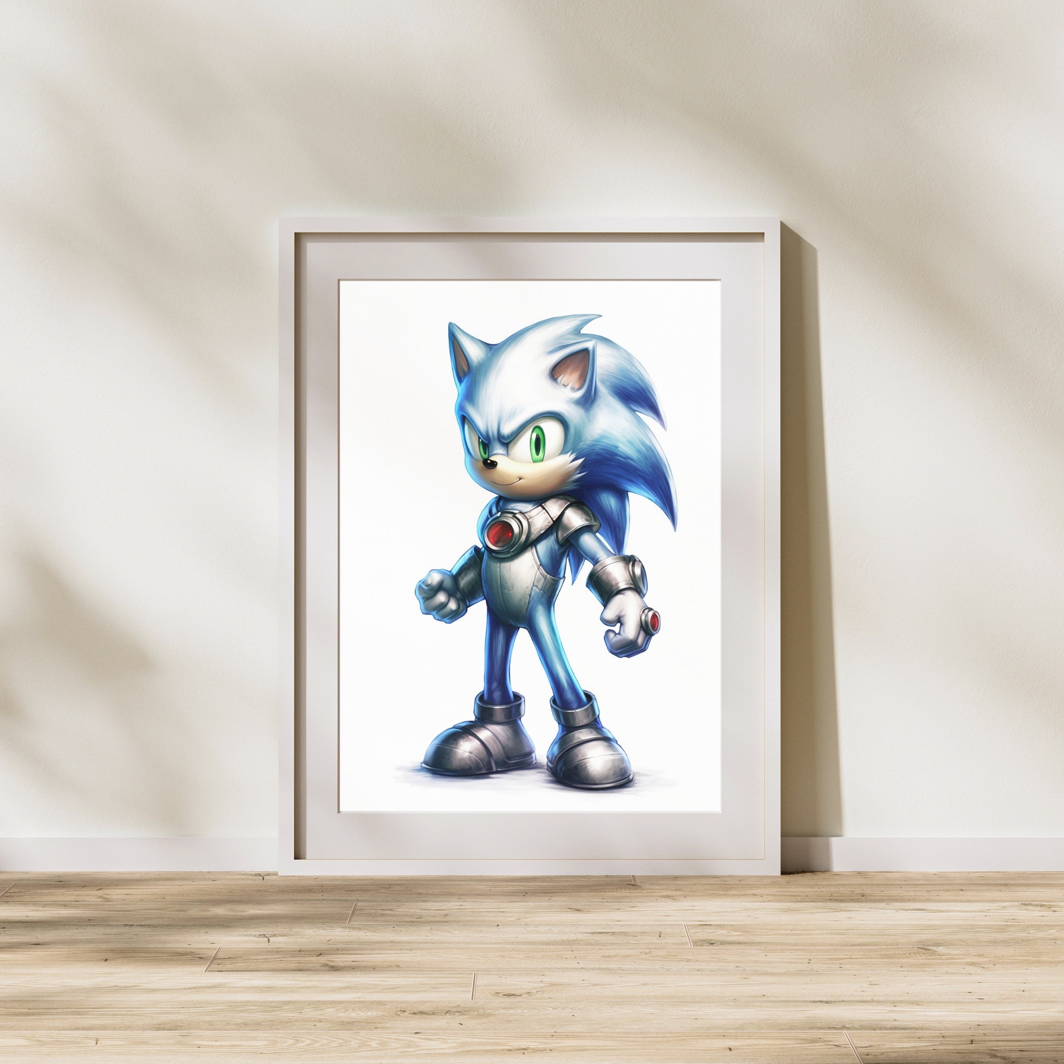 6 Sonic Hedgehog Aquarell Illustrationen Kinderzimmer oder - Etsy.de