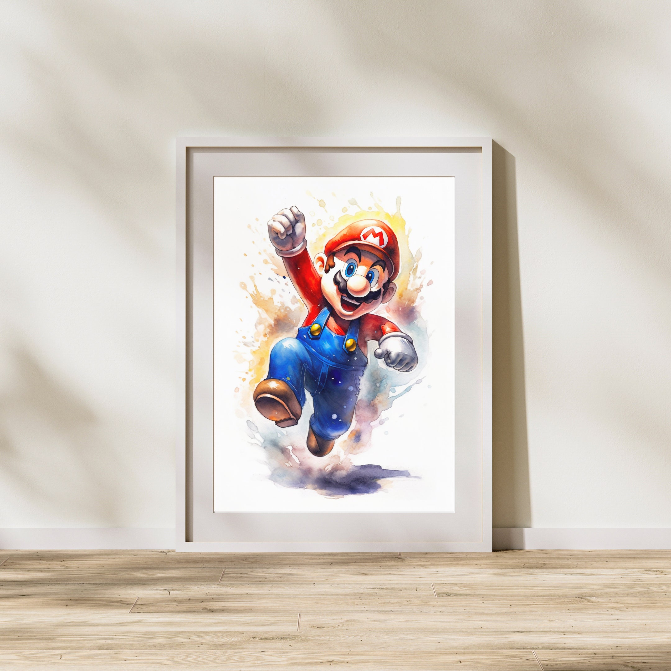 6 Super Mario Watercolor Illustrations Mario PRINTABLE - Etsy Australia