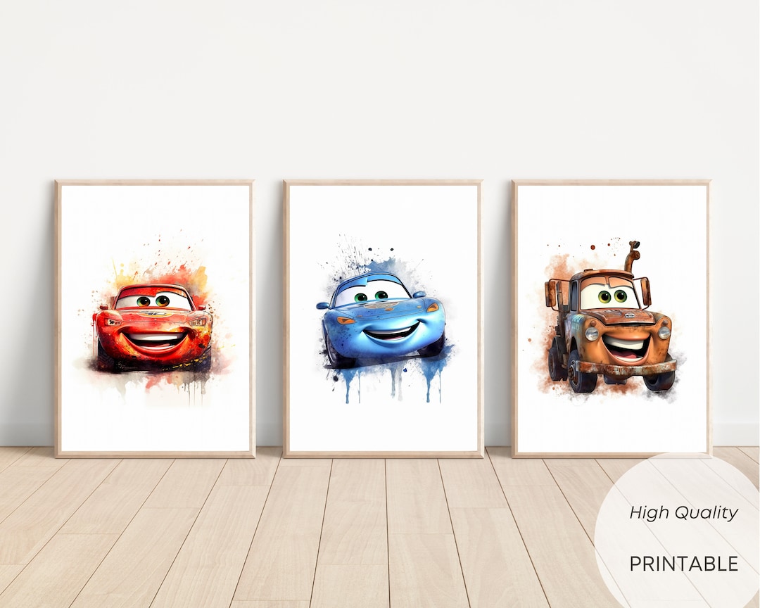 3 Lightning Mcqueen Cars Movie Poster Prints Poster Wall Art Decor ...