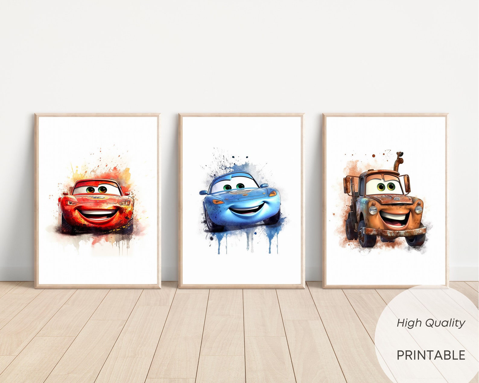 3 Lightning Mcqueen Cars Movie Poster Prints Poster Wall Art Decor ...