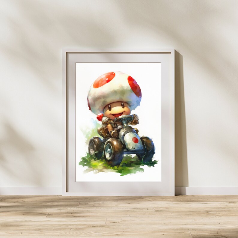 6 Super Mario Watercolor Illustrations Mario PRINTABLE - Etsy
