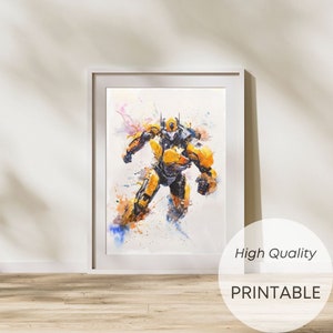 Transformers Prints, Set of 3 Watercolor Posters, Digital Download ...